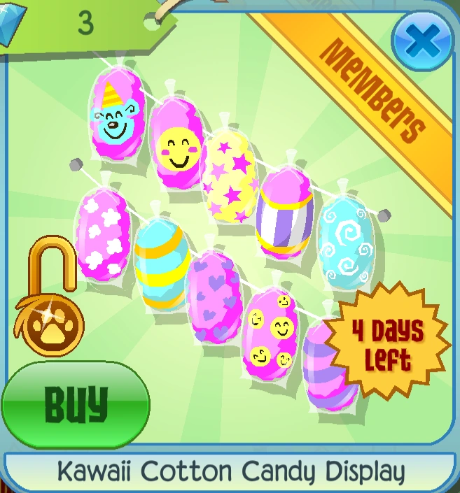 Kawaii Cotton Candy Display | Animal Jam Classic Wiki | Fandom