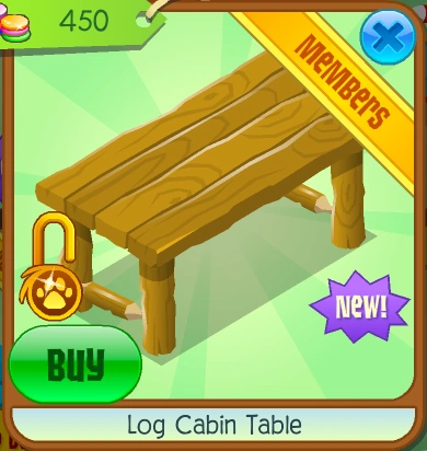 Log Cabin Table | Animal Jam Classic Wiki | Fandom