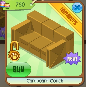 Cardboard Couch | Animal Jam Classic Wiki | Fandom