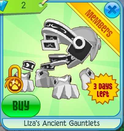 Liza's Ancient Gauntlets | Animal Jam Classic Wiki | Fandom
