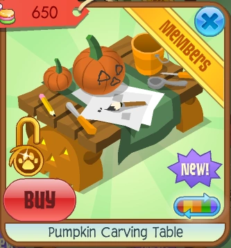 Pumpkin Carving Table | Animal Jam Classic Wiki | Fandom
