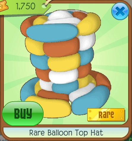 Rare Balloon Top Hat | Animal Jam Classic Wiki | Fandom