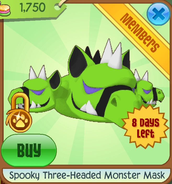 Spooky Three-Headed Monster Mask | Animal Jam Classic Wiki | Fandom