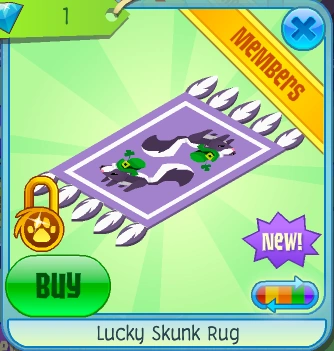 Lucky Skunk Rug | Animal Jam Classic Wiki | Fandom