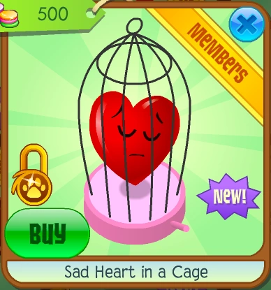 Sad Heart in a Cage | Animal Jam Classic Wiki | Fandom