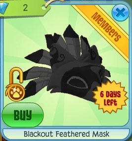 Blackout Feathered Mask | Animal Jam Classic Wiki | Fandom