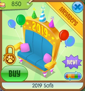 2019 Sofa | Animal Jam Classic Wiki | Fandom