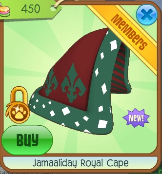 Jamaaliday Royal Cape | Animal Jam Classic Wiki | Fandom