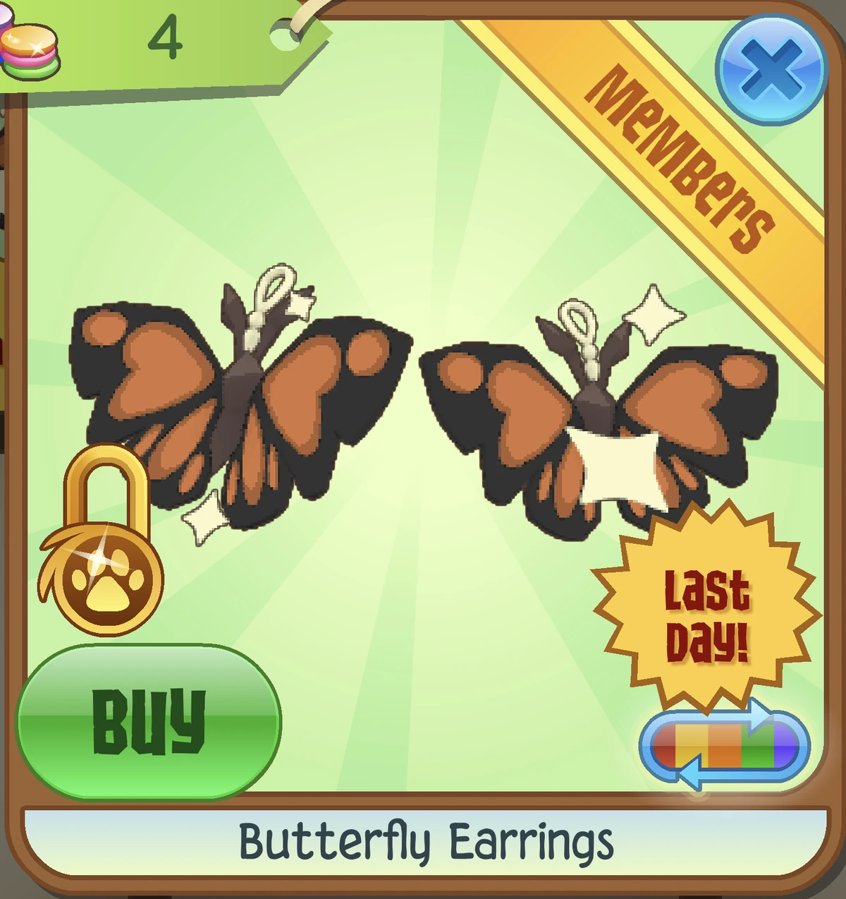 Butterfly Earrings (Members) | Animal Jam Classic Wiki | Fandom