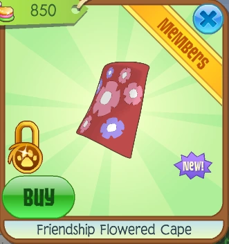 Friendship Flowered Cape | Animal Jam Classic Wiki | Fandom
