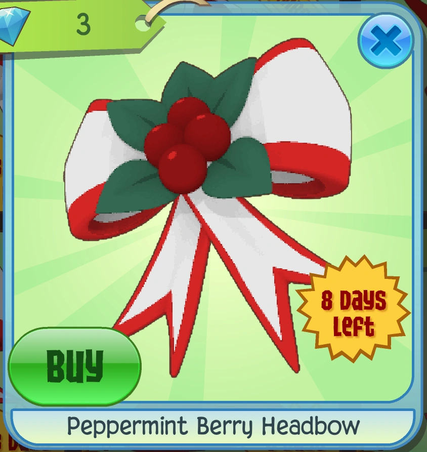 Peppermint Berry Headbow | Animal Jam Classic Wiki | Fandom