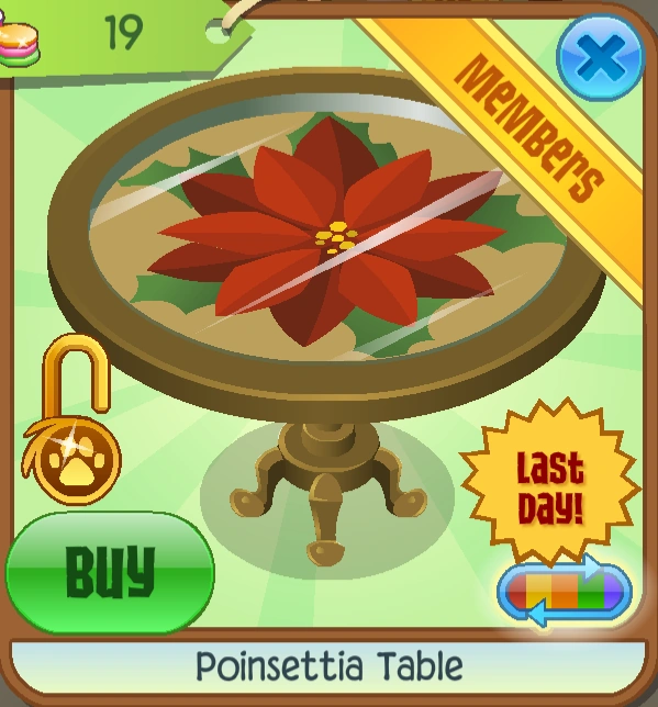 Poinsettia Table (Members) | Animal Jam Classic Wiki | Fandom