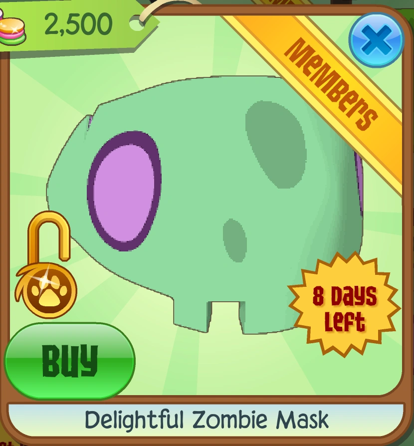 Delightful Zombie Mask | Animal Jam Classic Wiki | Fandom