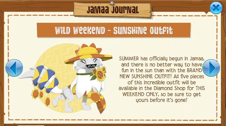 Sunshine Outfit | Animal Jam Classic Wiki | Fandom