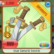 Dual Samurai Swords | Animal Jam Classic Wiki | Fandom