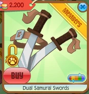 Dual Samurai Swords | Animal Jam Classic Wiki | Fandom