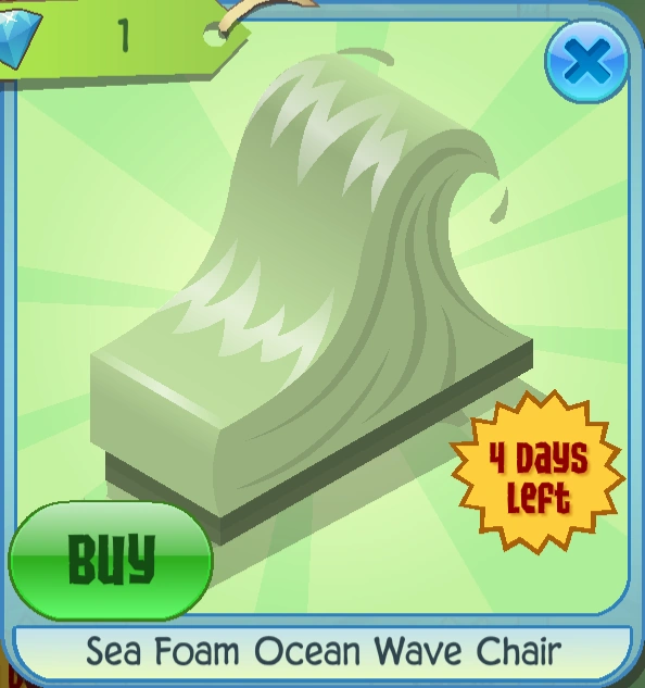 Sea Foam Ocean Wave Chair | Animal Jam Classic Wiki | Fandom