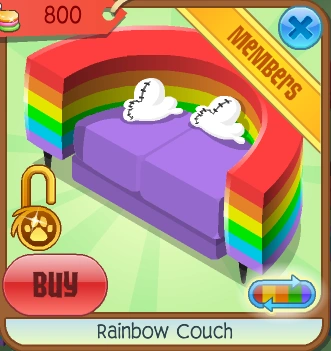 Rainbow Couch | Animal Jam Classic Wiki | Fandom