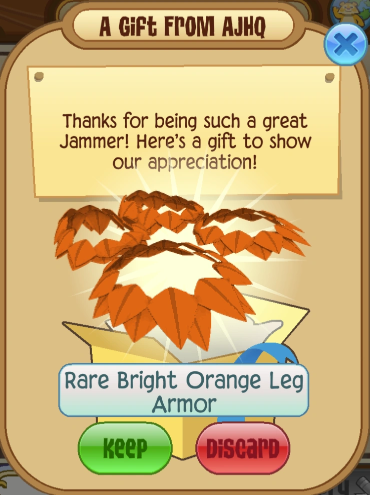 Rare Bright Orange Leg Armor | Animal Jam Classic Wiki | Fandom