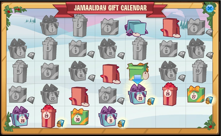Jamaaliday Gift Calendar/2014 | Animal Jam Classic Wiki | Fandom