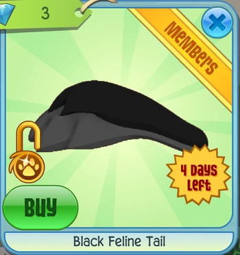Black Feline Tail | Animal Jam Classic Wiki | Fandom