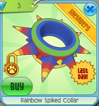 Rainbow Spiked Collar | Animal Jam Classic Wiki | Fandom