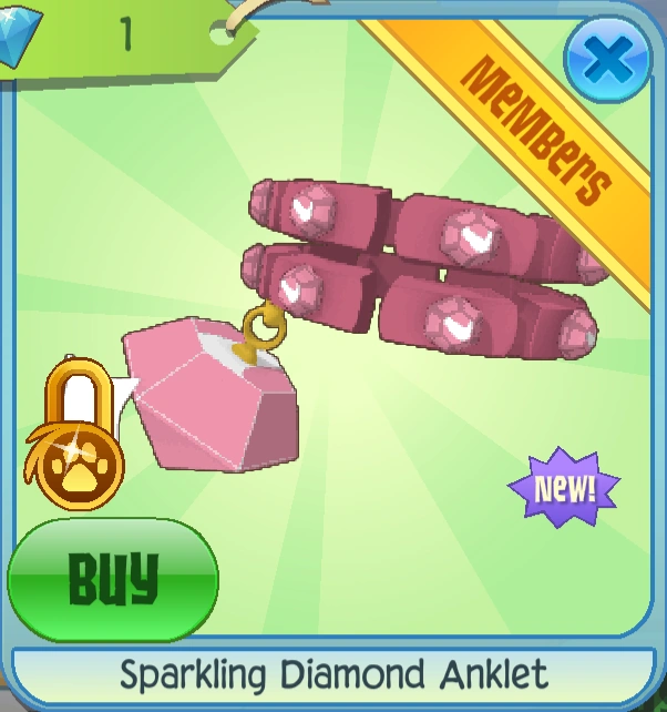 Sparkling Diamond Anklet | Animal Jam Classic Wiki | Fandom