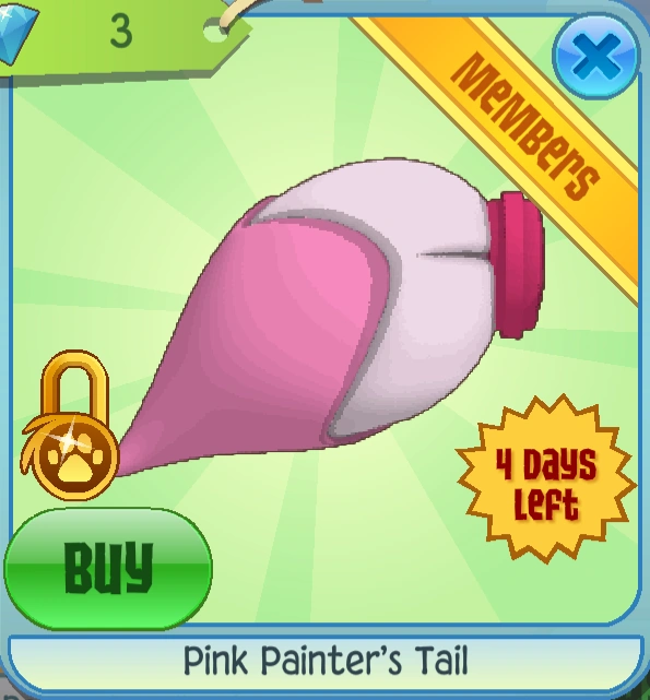 Pink Painter's Tail | Animal Jam Classic Wiki | Fandom