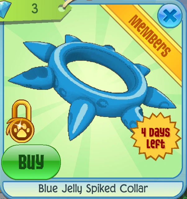 Blue Jelly Spiked Collar | Animal Jam Classic Wiki | Fandom