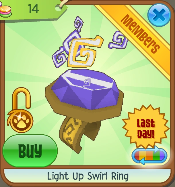 Light Up Swirl Ring (Members) | Animal Jam Classic Wiki | Fandom