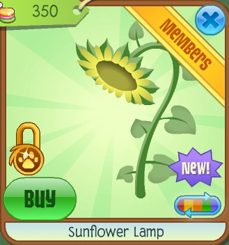 Sunflower Lamp | Animal Jam Classic Wiki | Fandom