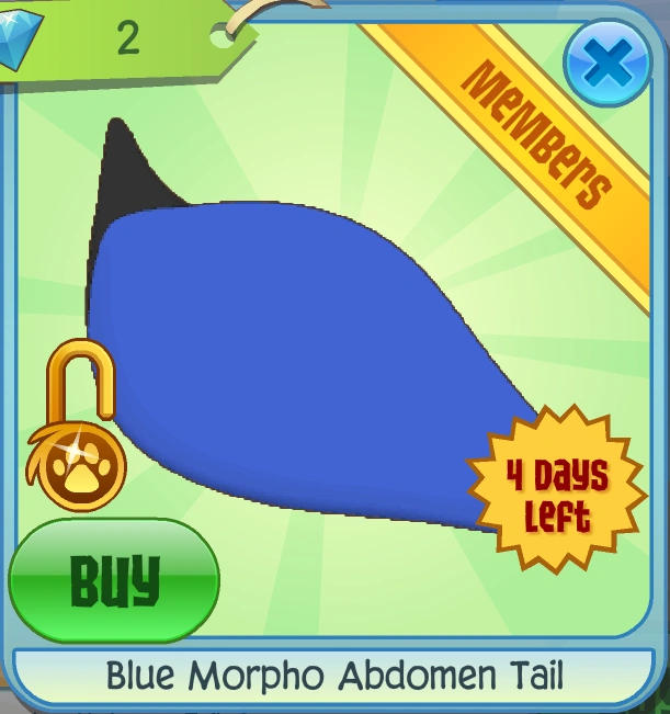 Blue Morpho Abdomen Tail | Animal Jam Classic Wiki | Fandom