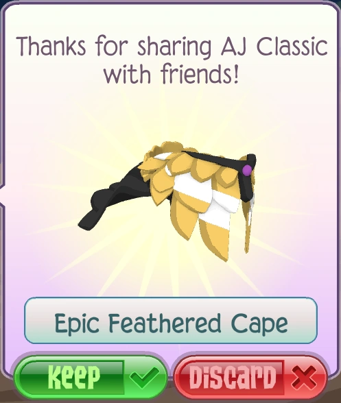 Epic Feathered Cape | Animal Jam Classic Wiki | Fandom