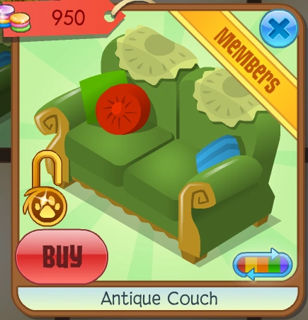 Antique Couch | Animal Jam Classic Wiki | Fandom