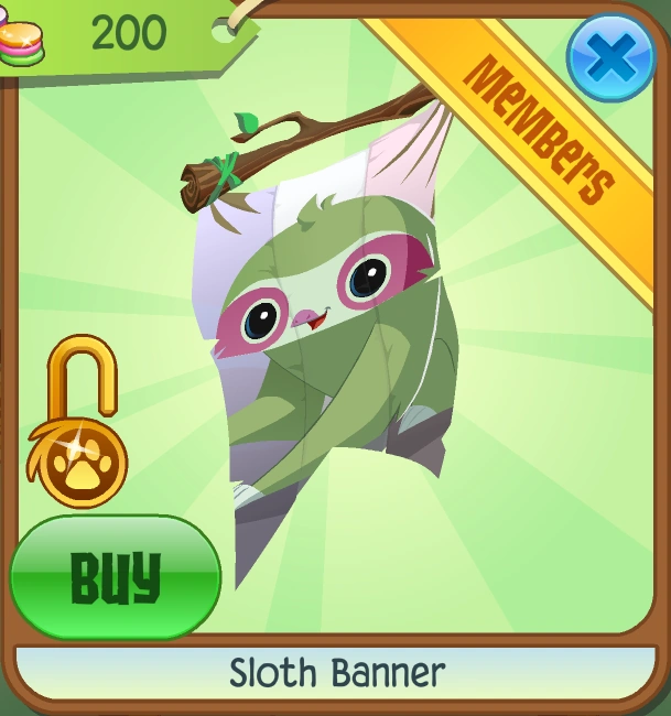Sloth Banner | Animal Jam Classic Wiki | Fandom