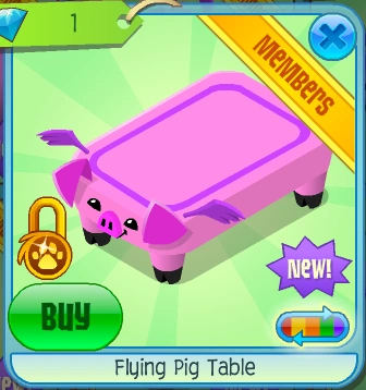 Flying Pig Table | Animal Jam Classic Wiki | Fandom