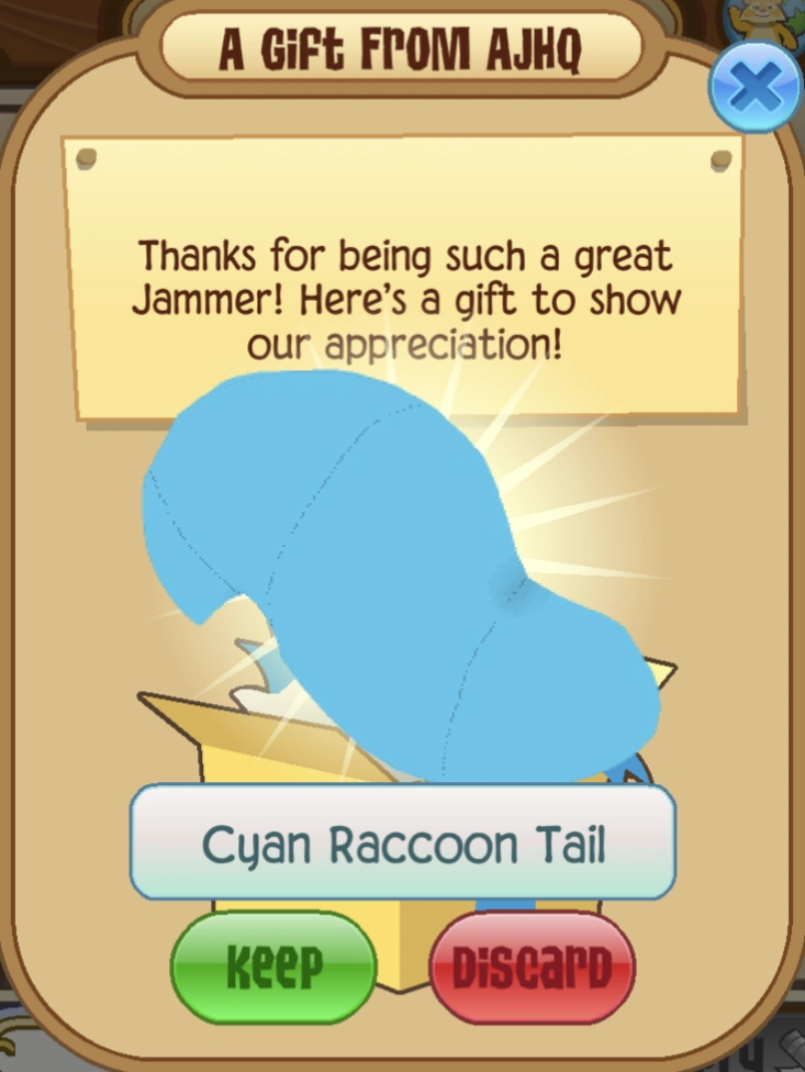 Cyan Raccoon Tail | Animal Jam Classic Wiki | Fandom