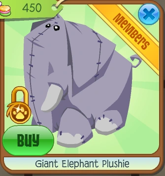 Giant Elephant Plushie | Animal Jam Classic Wiki | Fandom