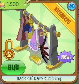 Rack Of Rare Clothing | Animal Jam Classic Wiki | Fandom