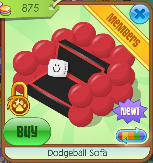 Dodgeball Sofa | Animal Jam Classic Wiki | Fandom