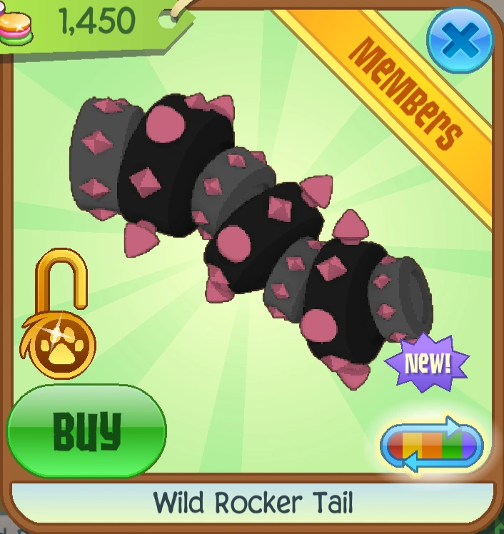 Wild Rocker Tail | Animal Jam Classic Wiki | Fandom