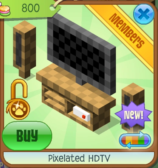 Pixelated HDTV | Animal Jam Classic Wiki | Fandom