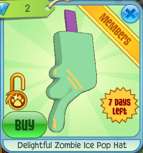 Delightful Zombie Ice Pop Hat | Animal Jam Classic Wiki | Fandom