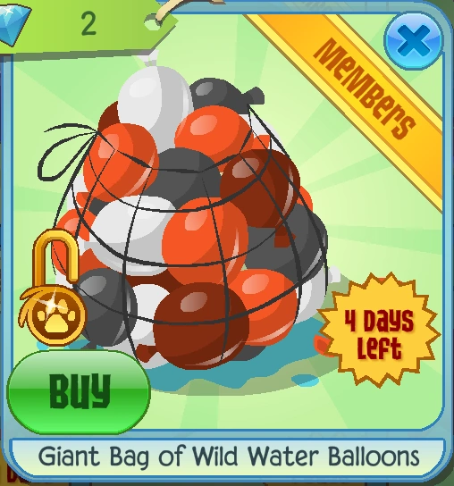 Giant Bag of Wild Water Balloons | Animal Jam Classic Wiki | Fandom
