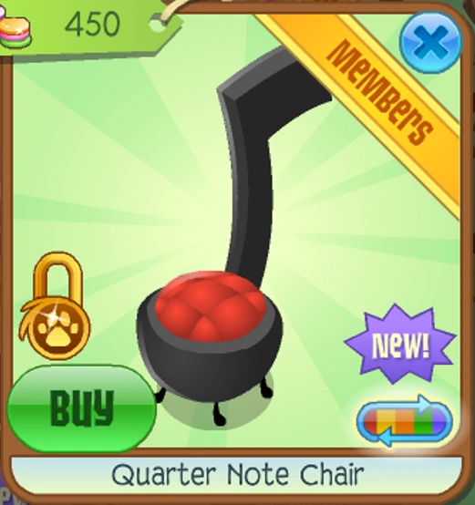 Quarter Note Chair | Animal Jam Classic Wiki | Fandom