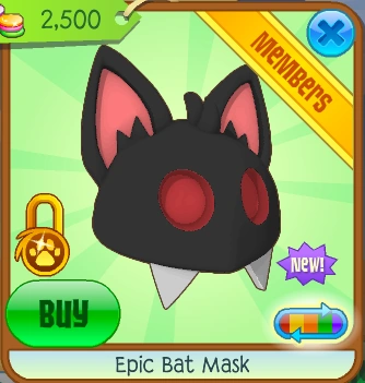 Epic Bat Mask | Animal Jam Classic Wiki | Fandom