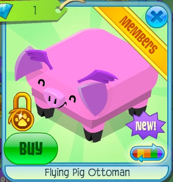 Flying Pig Ottoman | Animal Jam Classic Wiki | Fandom