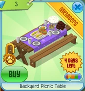 Backyard Picnic Table | Animal Jam Classic Wiki | Fandom
