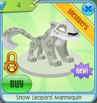 Snow Leopard Mannequin | Animal Jam Classic Wiki | Fandom