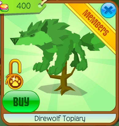 Direwolf Topiary | Animal Jam Classic Wiki | Fandom